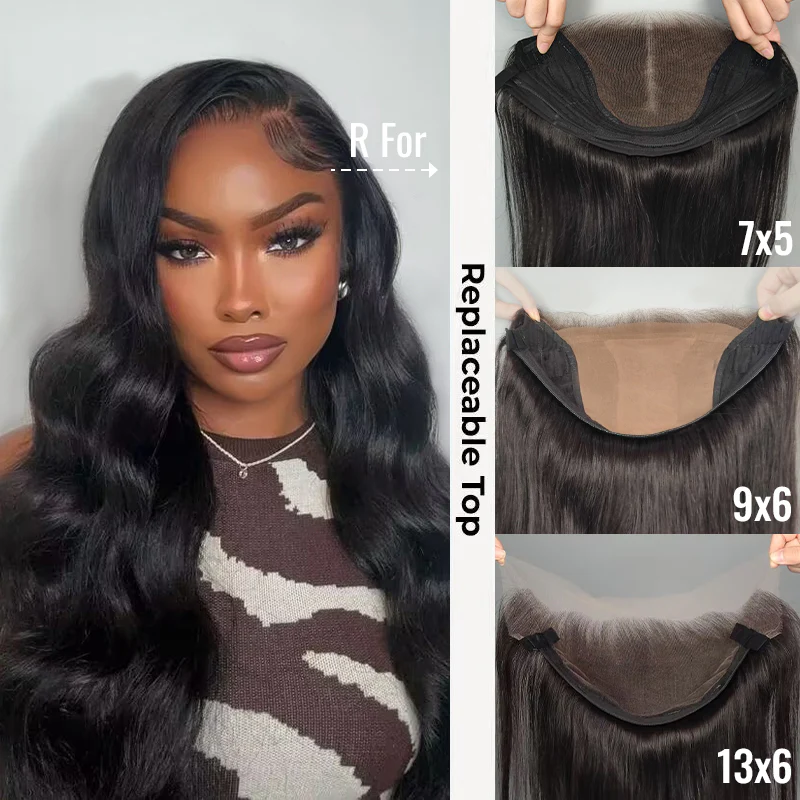 ISEE Block R Body Wave Replaceable Top for Block Wigs
